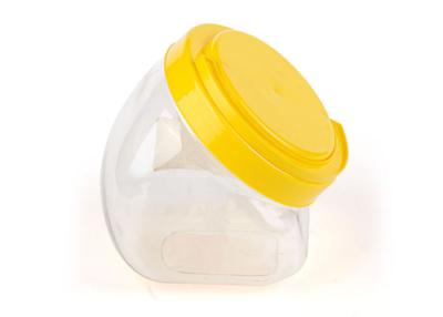 China Round Clear Pet Jars Food Grade Container with Handling Cap for sale