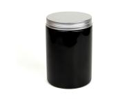 China 250ml Black PET Bottle 65mm Diameter with Aluminum Screw Cap for Food Packaging for sale