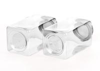 China Transparent Clear Plastic Cylinder Containers Food Canned with Screwing Cap for sale