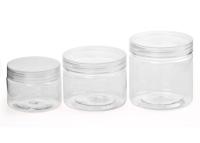 China Transparent Clear Plastic Cylinder Containers Food Canned with Screwing Cap for sale