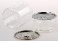 China Transparent Food Grade PET Canister with Aluminum Easy-Open End - 170mL to 350mL Capacity, 49mm to 153mm Diameter Options for sale