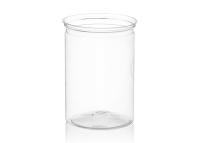 China Transparent Food Grade PET Canister with Aluminum Easy-Open End - 170mL to 350mL Capacity, 49mm to 153mm Diameter Options for sale