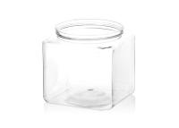 China Recyclable PET Packaging Can Clear Plastic Easy Open Lid Cylinder Jar for sale