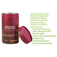 China Food Grade Cardboard Kraft Paper Tubes - Custom 16.8mm to 151.3mm Diameter Tea Coffee Packaging for sale