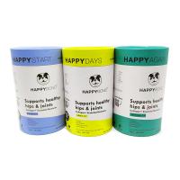 China Custom Airtight Kraft Paper Can for Pet Treats 83.3mm Diameter CMYK Printing for sale