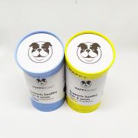 China Custom Airtight Kraft Paper Can for Pet Treats 83.3mm Diameter CMYK Printing for sale