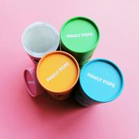 China CMYK Pet Food Can Dog Cat Treat Packaging Round Composite PET Plastic Jar 66mm x 165mm for sale