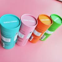 China CMYK Pet Food Can Dog Cat Treat Packaging Round Composite PET Plastic Jar 66mm x 165mm for sale