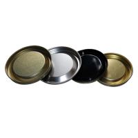 China Custom Food Grade Tinplate Movable Lids for Paper Tubes - 59.5mm to 124mm Diameter with Embossing Logo Options for sale