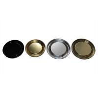 China Tinplate Metal Can Lids 59.5-124mm Diameter for Paper Can Packaging in Gold/Silver/Black for sale