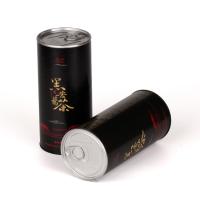 China Black Tea Bag Packaging Paper Composite Cans with Aluminium Pull Ring Lid for sale