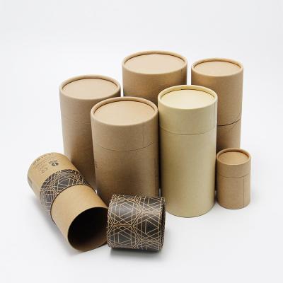 China Custom Printed Kraft Paper Tube Packaging - 28-153mm Diameter Recyclable Tea Coffee Containers with FDA SGS Certification for sale