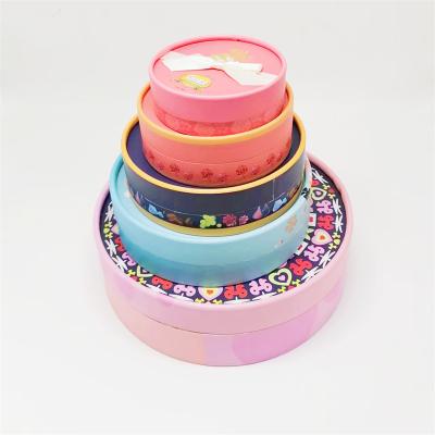 China Cardboard Paper Cylinder Containers for Human Hair Clothing Packaging 52.3mm to 153.3mm for sale