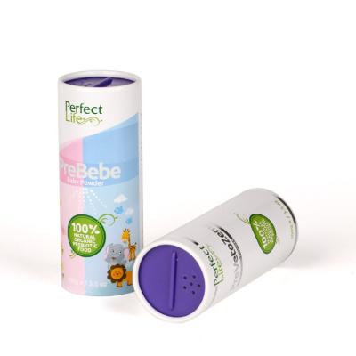 China Cosmetic Powder Cardboard Paper Tube Packaging 49mm x 149mm with Shake Top for sale