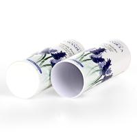 China Silver Foil Printed Green Paper Tube Packaging for Cosmetic Powder 50mm Diameter for sale