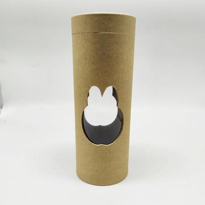 China Custom Printed Biodegradable Round Kraft Paper Tube With Window for sale