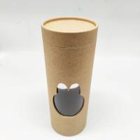 China Custom Printed Biodegradable Round Kraft Paper Tube With Window for sale