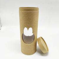 China Custom Printed Biodegradable Round Kraft Paper Tube With Window for sale