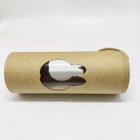 China Custom Printed Biodegradable Round Kraft Paper Tube With Window for sale