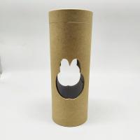 China Custom T Shirt Kraft Paper Cans Packaging Biodegradable With Clear Window for sale