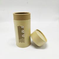 China Kraft Round Cylinder Box Cosmetic Gift Packaging Paper Tube 145mm Height 52.3mm Diameter for sale