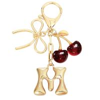 China GUGEER Cherry Keychain Cute Bag Charm Women Leather Keyring Car Keys Gift Mother's Day Birthday Valentine's Purse Accessory for sale