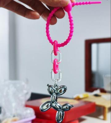 China GUGEER Jelly Balloon Dog Design Keychain for Women, Cute Girls Key Chain, Bag Charms Accessories for Car Purse Backpack for sale