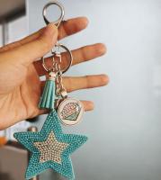 China GUGEER Star Charm Keychain - Cute Bag Purse Handbag Accessories - Tassel Key Chain for Women Men for sale