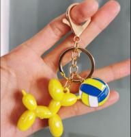 China GUGEER Cute Jelly Balloon Dog Design Keychain for Women,Volleyball Charms,Volleyball Keychains，Customized Your Logo Pendant for sale