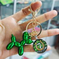 China GUGEER Lucky Four Leaf Clover Keychain, Cute Jelly Dog Keychain Charms for Women Men, Good Luck Charm Key Chain for Purse Bag Backpack Car Key for sale