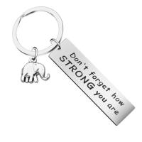 China GUGEER Inspirational Keychain Always Remember You Are Braver Than You Believe Jewellery Letter Keyring Gifts for Men Women for sale
