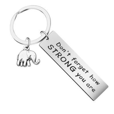 China GUGEER Inspirational Keychain Always Remember You Are Braver Than You Believe Jewellery Letter Keyring Gifts for Men Women for sale
