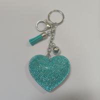 China GUGEER Rhinestone Heart Charm Keychain - Cute Bag Purse Handbag Accessories - Tassel Key Chain for Women Men for sale