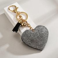 China GUGEER Rhinestone Heart Charm Keychain - Cute Bag Purse Handbag Accessories - Tassel Key Chain for Women Men for sale