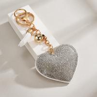 China GUGEER Rhinestone Heart Charm Keychain - Cute Bag Purse Handbag Accessories - Tassel Key Chain for Women Men for sale