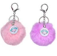 China GUGEER Personalized logo Plush ball Keychain for Backpack,Key Chains Women Cute,Purse Charm Pendant Gift for Women for sale