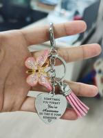 China GUGEER Inspirational Keychain for Women, Heart Keychain Butterfly Keychains For Women Girls Key Chain For Car Keys Purse Charms Handbag Backpack for sale