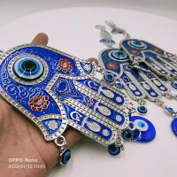 China GUGEER Blue Evil Eye Glass Hanging Pendant Car Rearview Evil Eye Charm Ornament Turkish Greek Amulet Wall Decor Accessories for Good Luck Protection Energy Wedding Party Christmas Home (Fatima) for sale