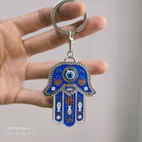 China GUGEER Hanging Hand of Fatima Blue with Turkish Eye Decorative Door and Window Amulet Protector for Home Ornament and Practical for Wall and Office for sale