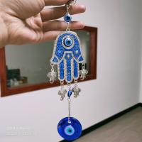 China GUGEER Hanging Hand of Fatima Blue with Turkish Eye Decorative Door and Window Amulet Protector for Home Ornament and Practical for Wall and Office for sale