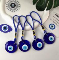 China GUGEER Blue Evil Eye Glass Hanging Pendant Car Rearview Evil Eye Charm Ornament Turkish Greek Amulet Wall Decor Accessories for Good Luck Protection for sale