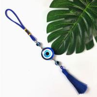 China GUGEER Evil Eye Keychains Lucky Charms Protection Charm for Women Men Car Key Ring Bag Purse Accessories for sale
