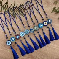China GUGEER Evil Eye Keychains Lucky Charms Protection Charm for Women Men Car Key Ring Bag Purse Accessories for sale
