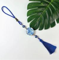 China GUGEER Evil Eye Keychains Lucky Charms Protection Charm for Women Men Car Key Ring Bag Purse Accessories for sale