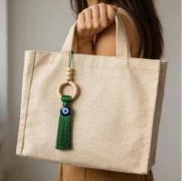 China GUGEER Turkish Eye Evil Eye Bag Charms Purse Charms for Good Luck and Protection at Home, Tassel Bag Decorations Charm Wristlet Bracelet Keyring for Women for sale