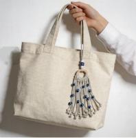 China GUGEER Turkish Evil Blue Eye Bag Charms Handmade Tassel Bag Charm Keychain Amulet Home Decor Blessing Protection Crystal Pearl Gift Blue Eyes Keychains Car Hanging Ornament for sale