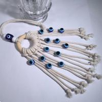 China GUGEER Turkish Evil Blue Eye Bag Charms Handmade Tassel Bag Charm Keychain Amulet Home Decor Blessing Protection Crystal Pearl Gift Blue Eyes Keychains Car Hanging Ornament for sale