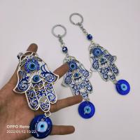 China GUGEER Blue Evil Eye Keychains Purse Charms Wall Hanging Amulet for Good Luck and Protection at Home for sale