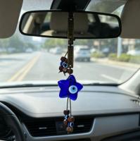 China GUGEER Evil Eye Keychain Turkish Evil Eye Bag Charms Blue Keyring Good Luck Greece Keychain Gift for for Home Office and Car Decoration for sale