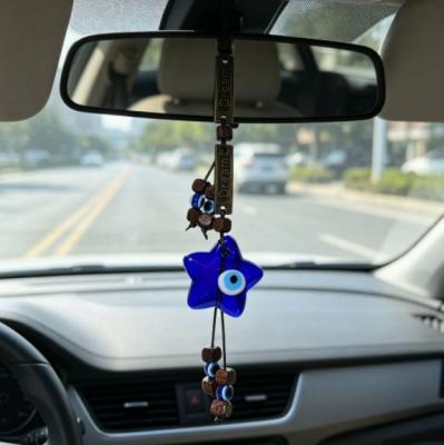 China GUGEER Evil Eye Keychain Turkish Evil Eye Bag Charms Blue Keyring Good Luck Greece Keychain Gift for for Home Office and Car Decoration for sale